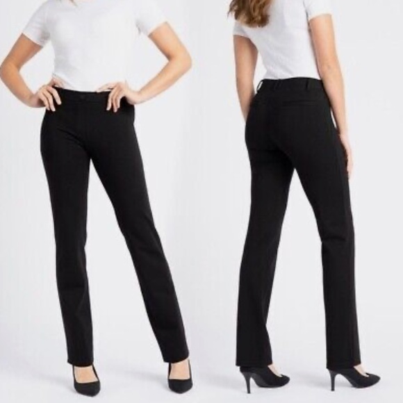 Betabrand | Pants & Jumpsuits | Betabrand Black Straight Leg Classic ...